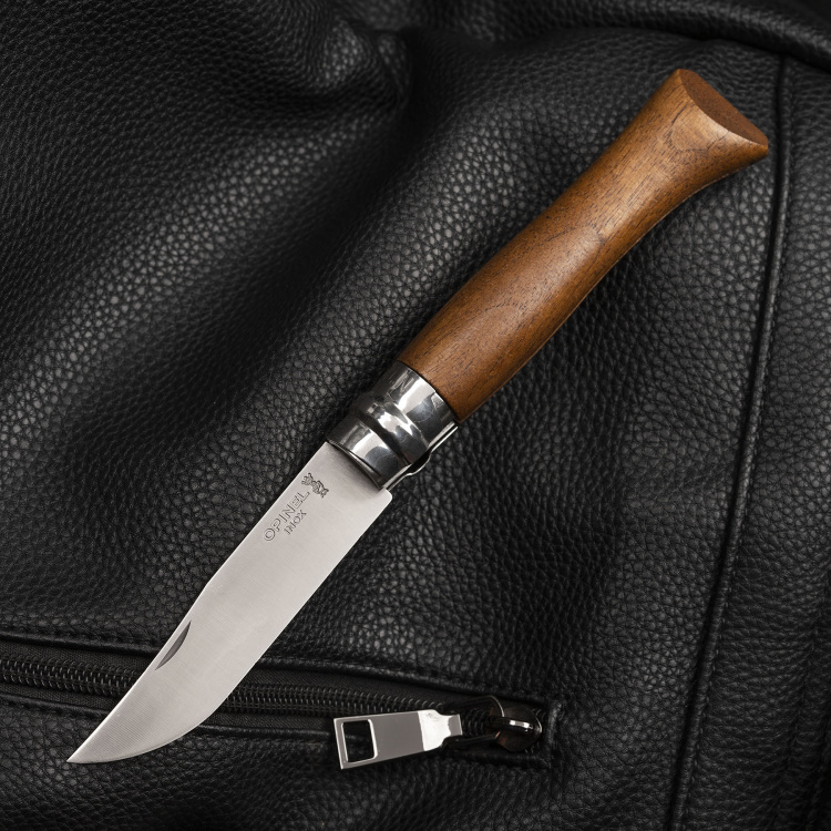 Нож Opinel №9, нержавеющая сталь, ореховая рукоять в картонной коробке, 002425 — купить по цене ...